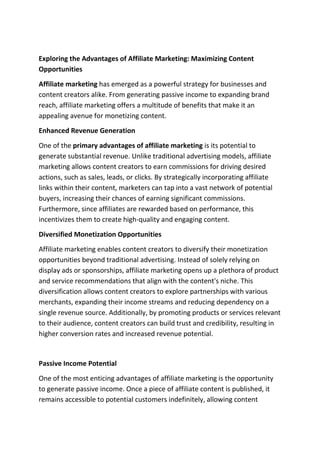 project manaagement , affiliate marketing | PDF