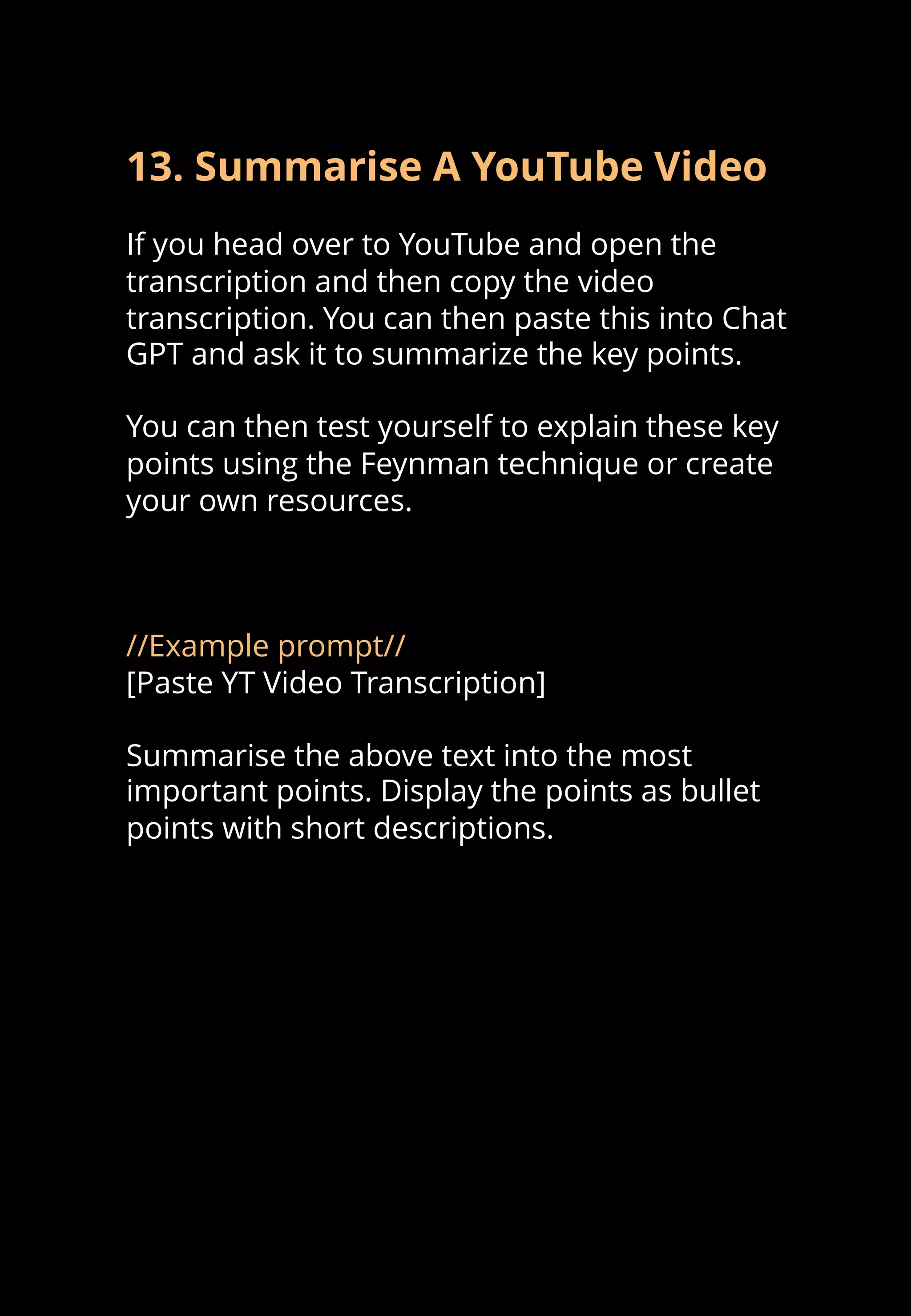 13 ChatGPT Prompts For Studying | PDF