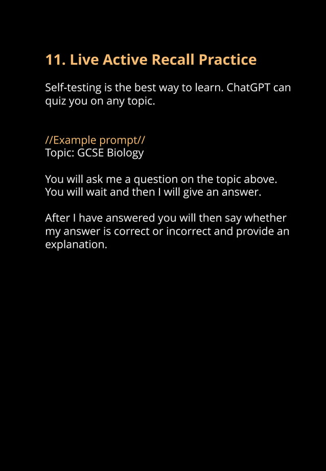 13 ChatGPT Prompts For Studying | PDF | Educational Assessment | Education
