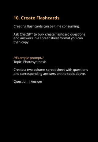 13 ChatGPT Prompts For Studying | PDF