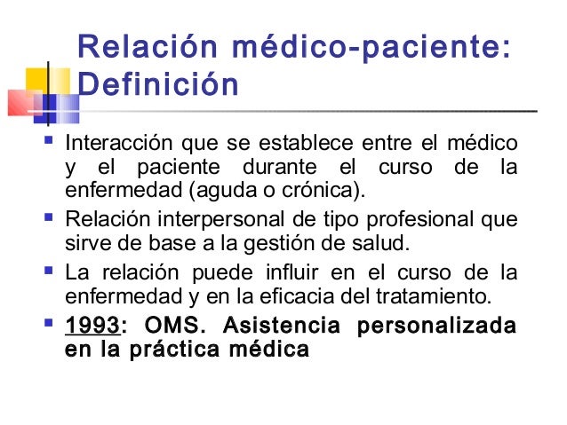 Concepto De Relacion Medico Paciente Segun La Oms - Descargar Mp3