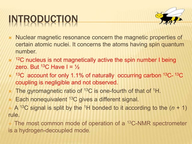 13 C NMR Spectroscopy with examples by Dr Anthony Crasto | PPTX