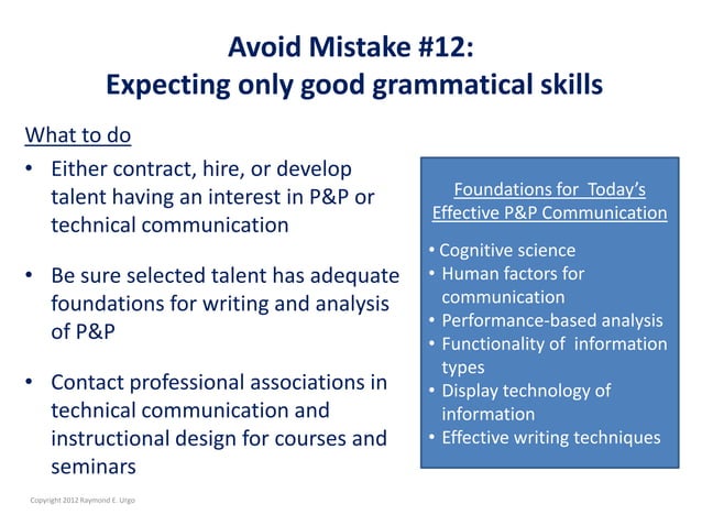 13 Common Policy Procedure Mistakes Part 2 | PPTX