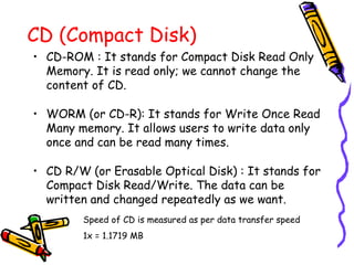 Computer Memory | PPT