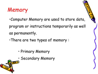 Computer Memory | PPT