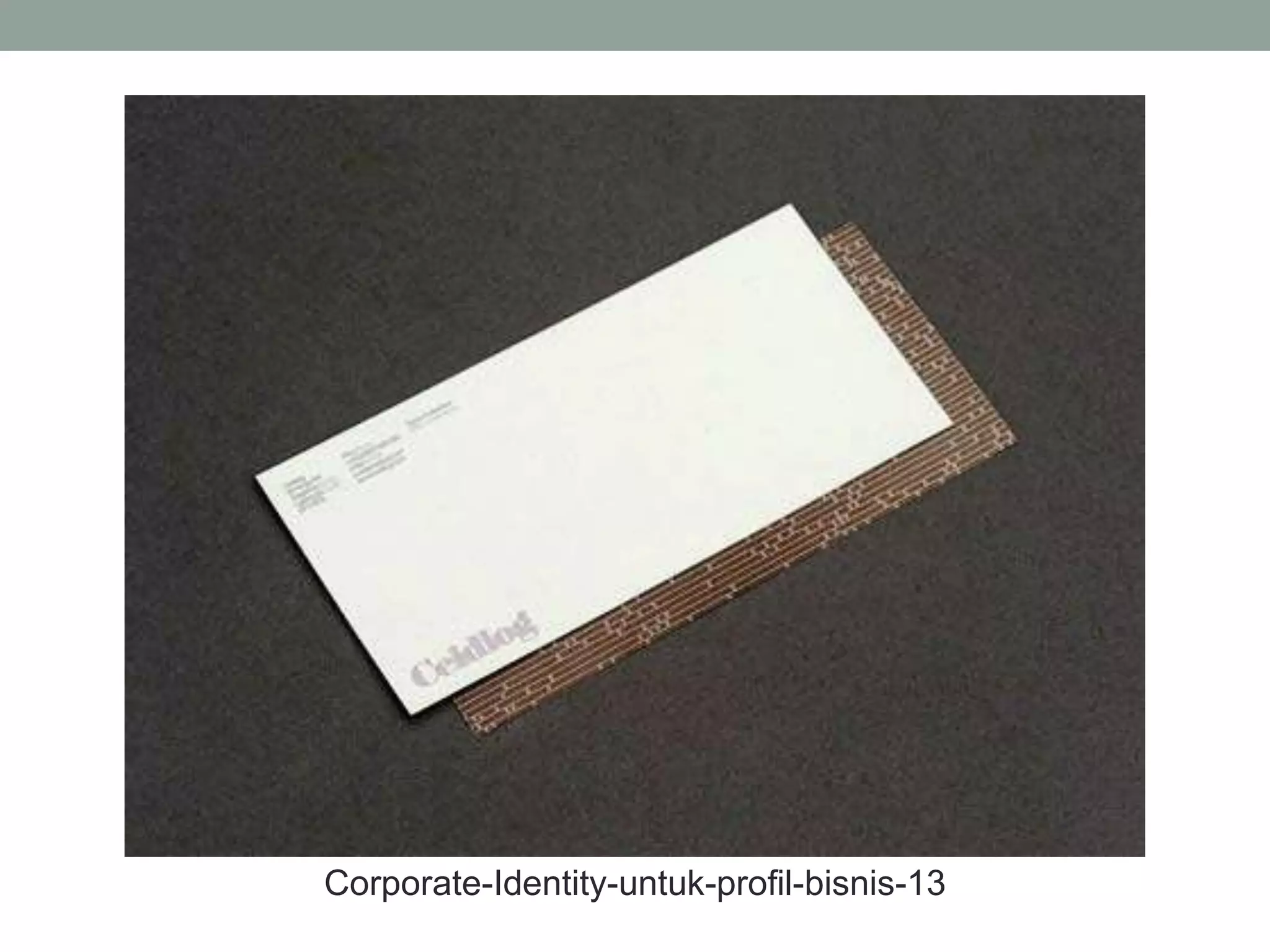 13 contoh corporate identity perusahaan | PPTX