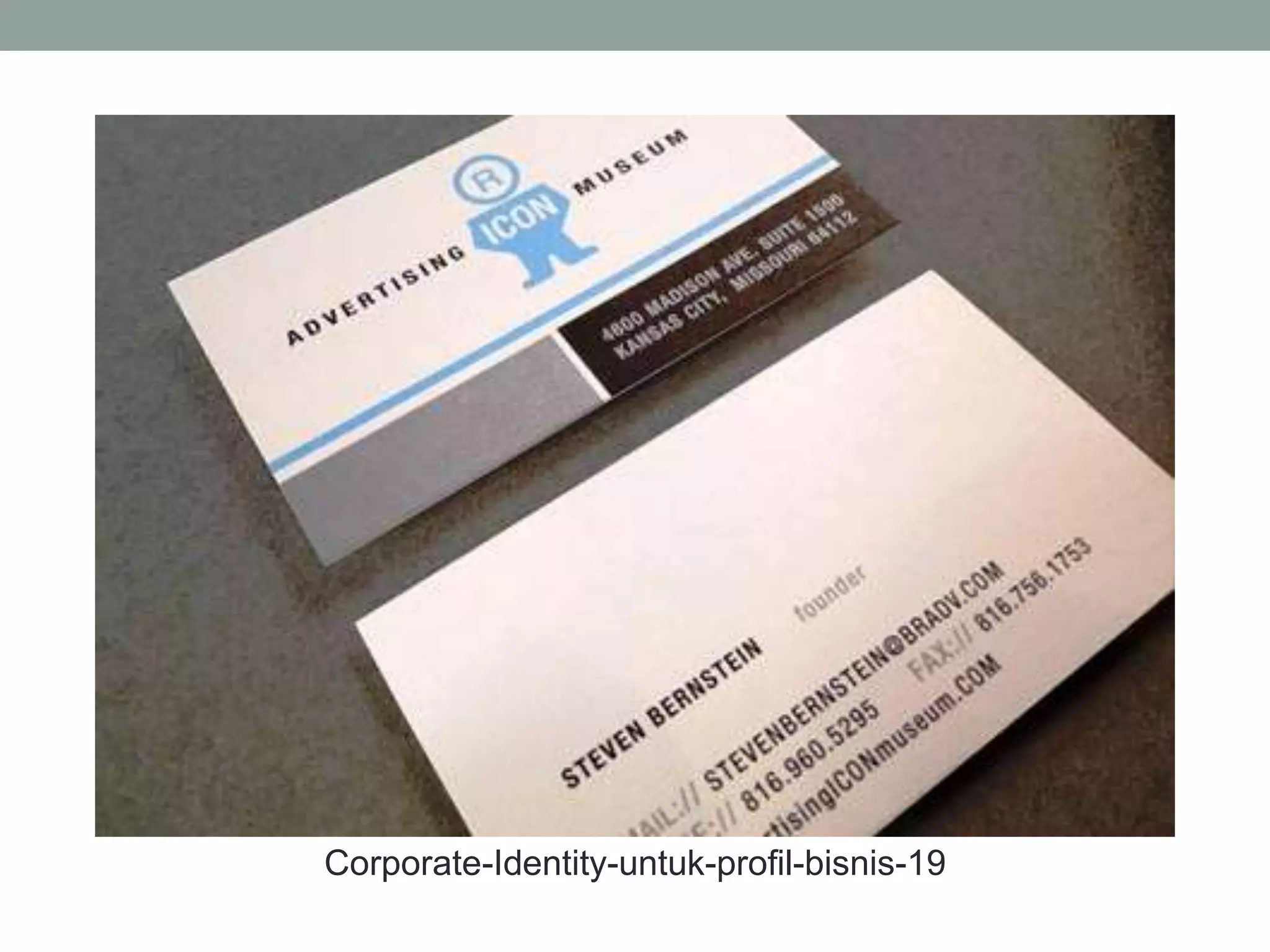 13 contoh corporate identity perusahaan | PPTX