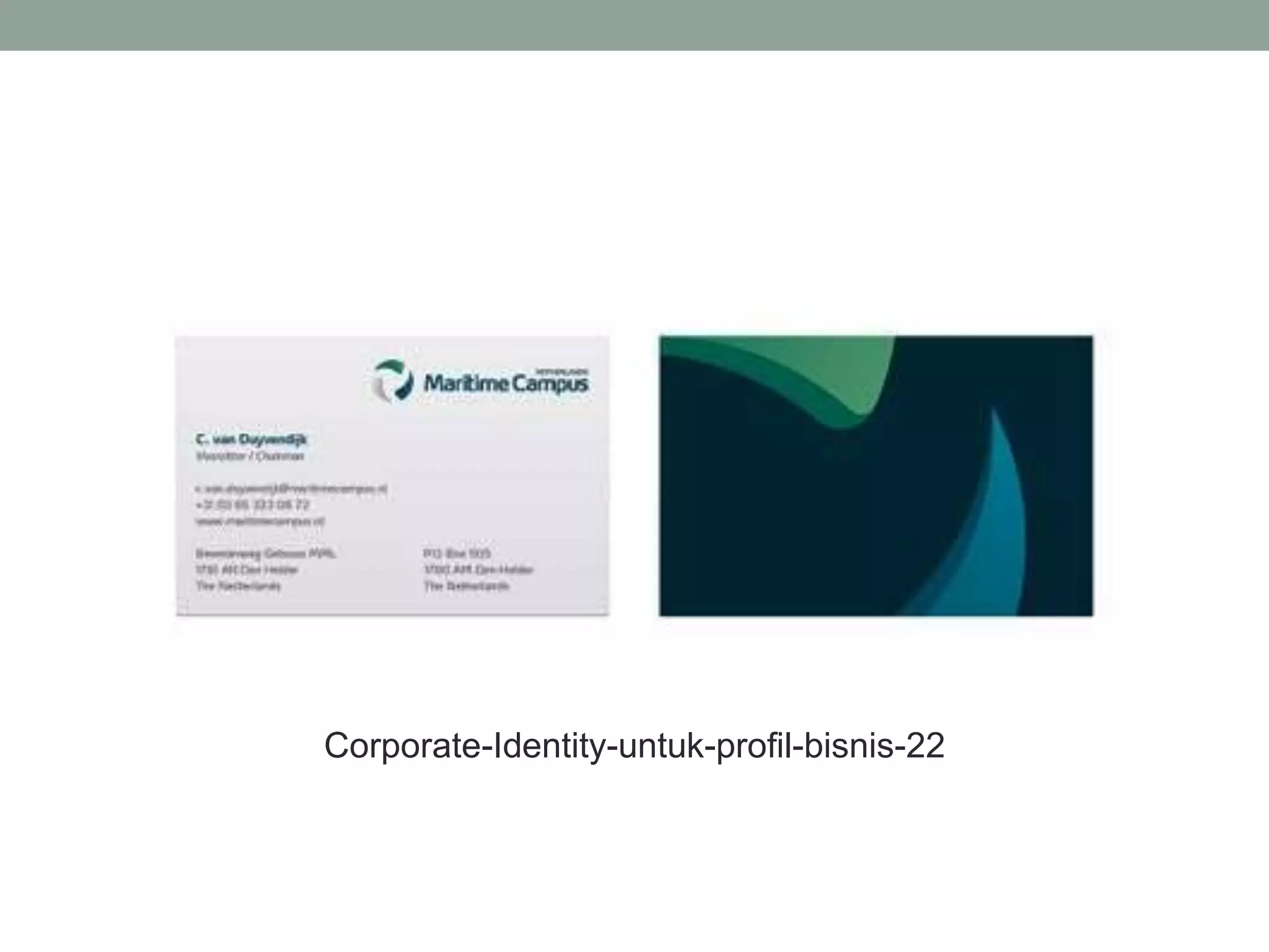 13 contoh corporate identity perusahaan | PPTX