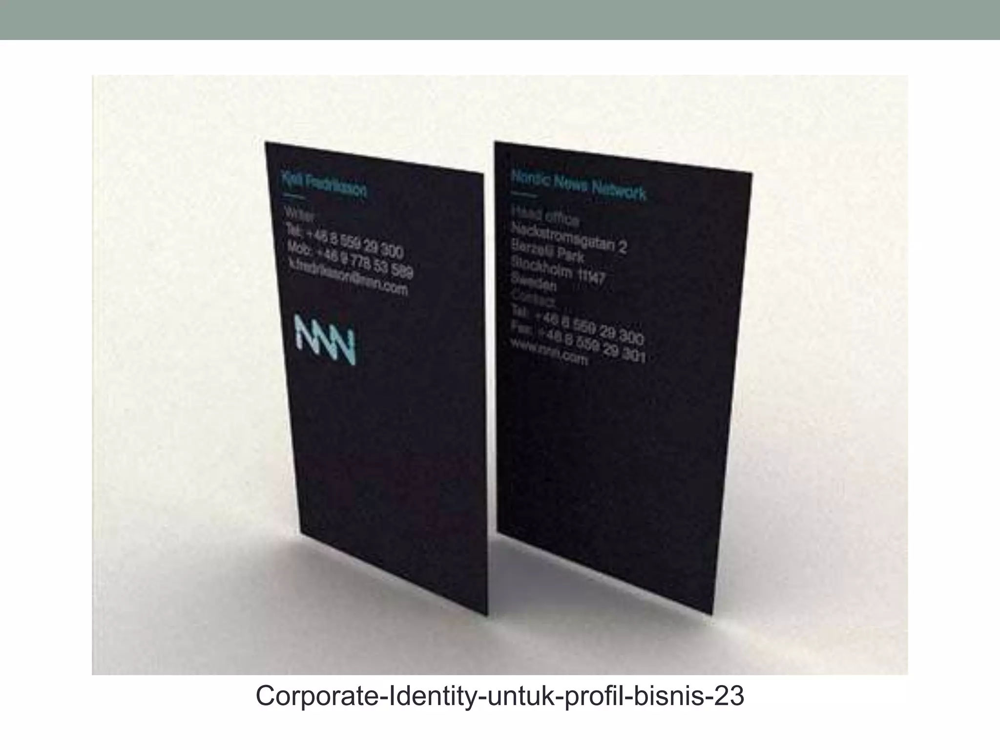 13 contoh corporate identity perusahaan | PPTX