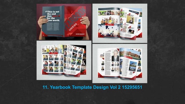 13 contoh desain album kenangan school yearbook templates | PPTX