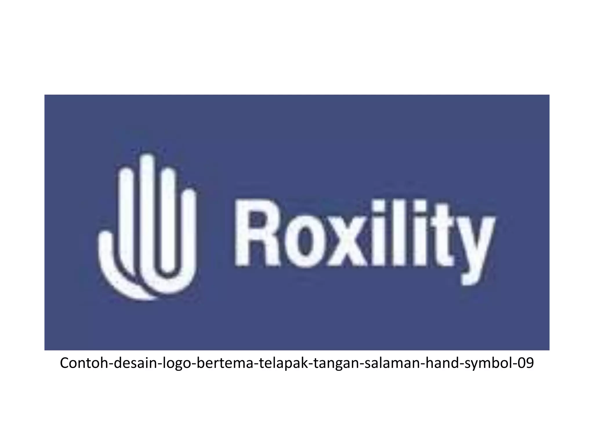 13 contoh desain logo dengan tema telapak tangan | PPTX