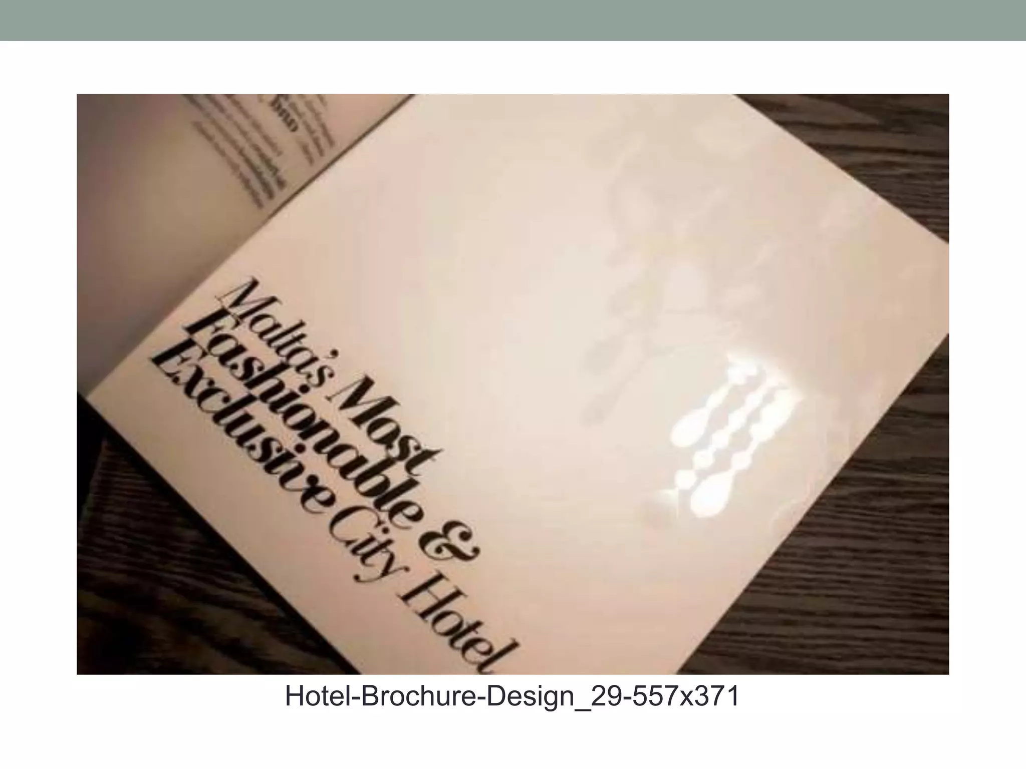 13 contoh ide dan desain brosur hotel | PPTX