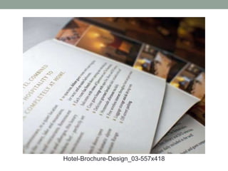 13 contoh ide dan desain brosur hotel | PPTX
