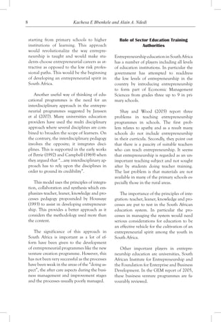 Entrepreneurship Education in SETA | PDF
