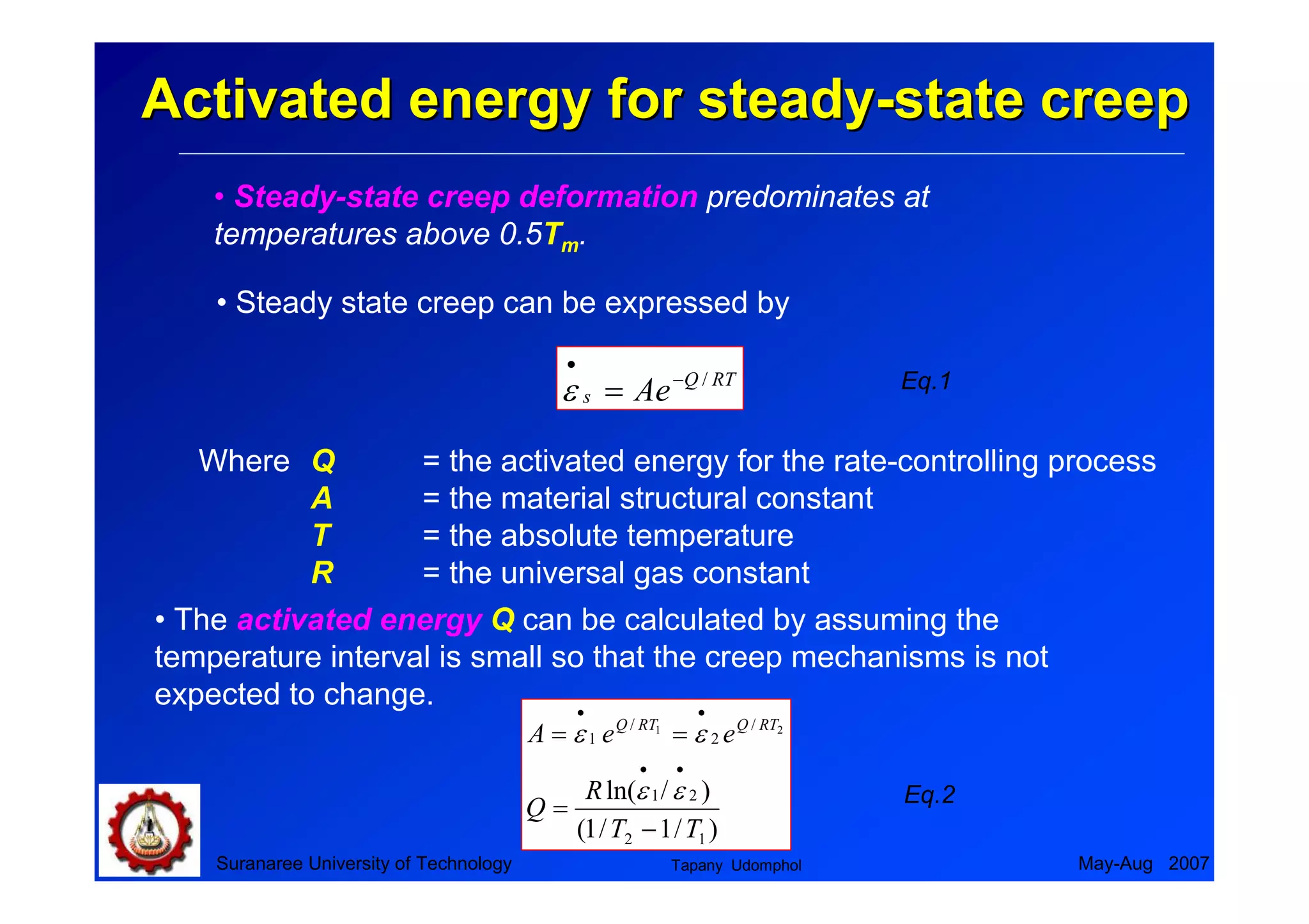 Fracture Mechanics & Failure Analysis: creep and stress rupture | PDF
