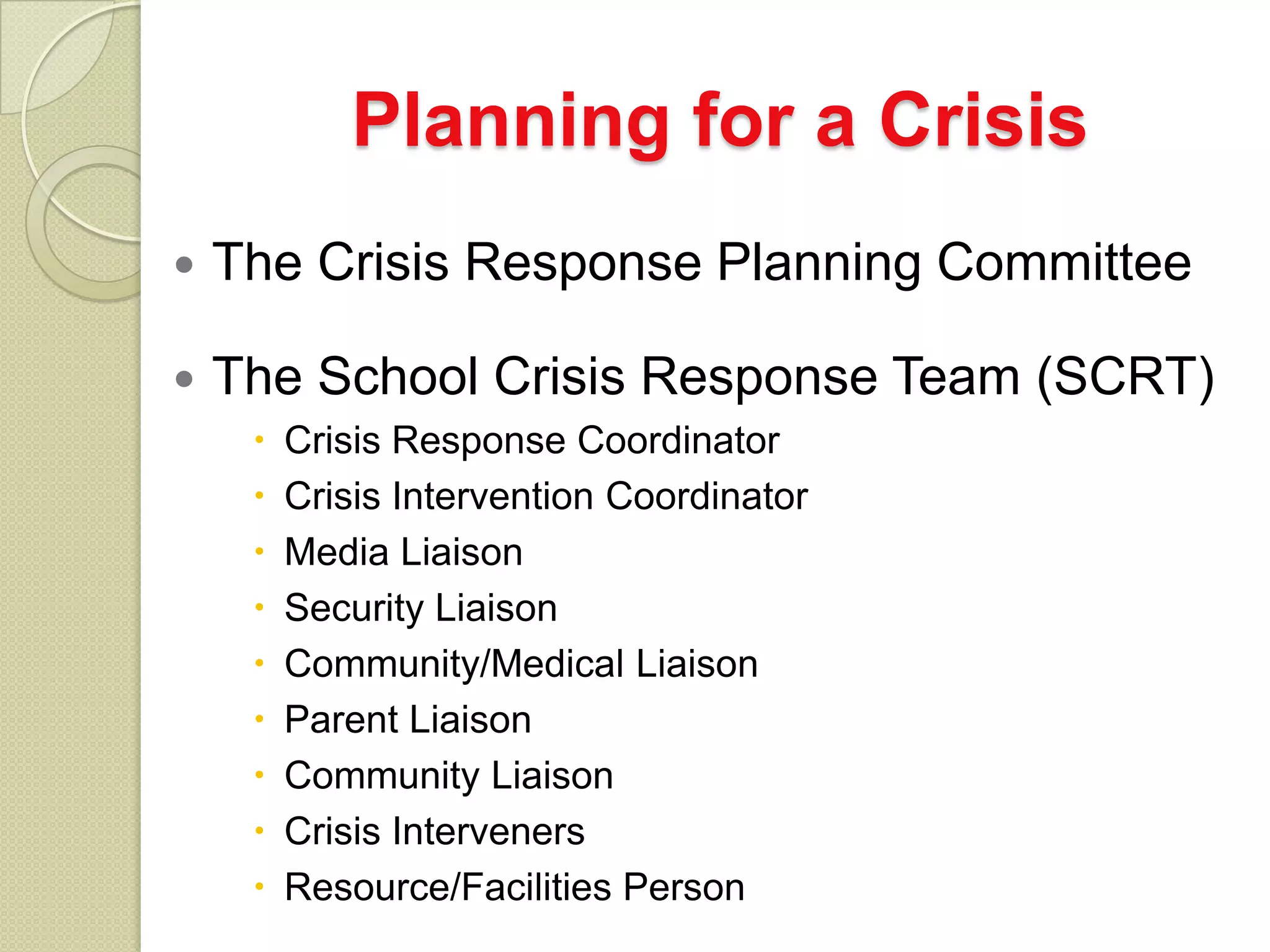 13 crisis in schools | PPTX
