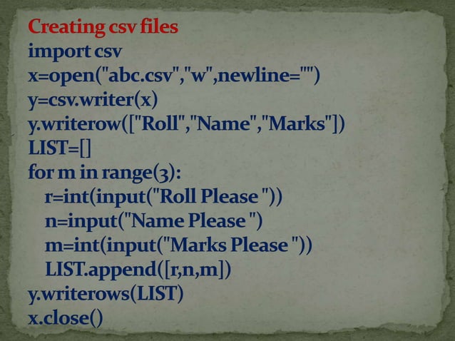 13 CSV file.pptx | Free Download