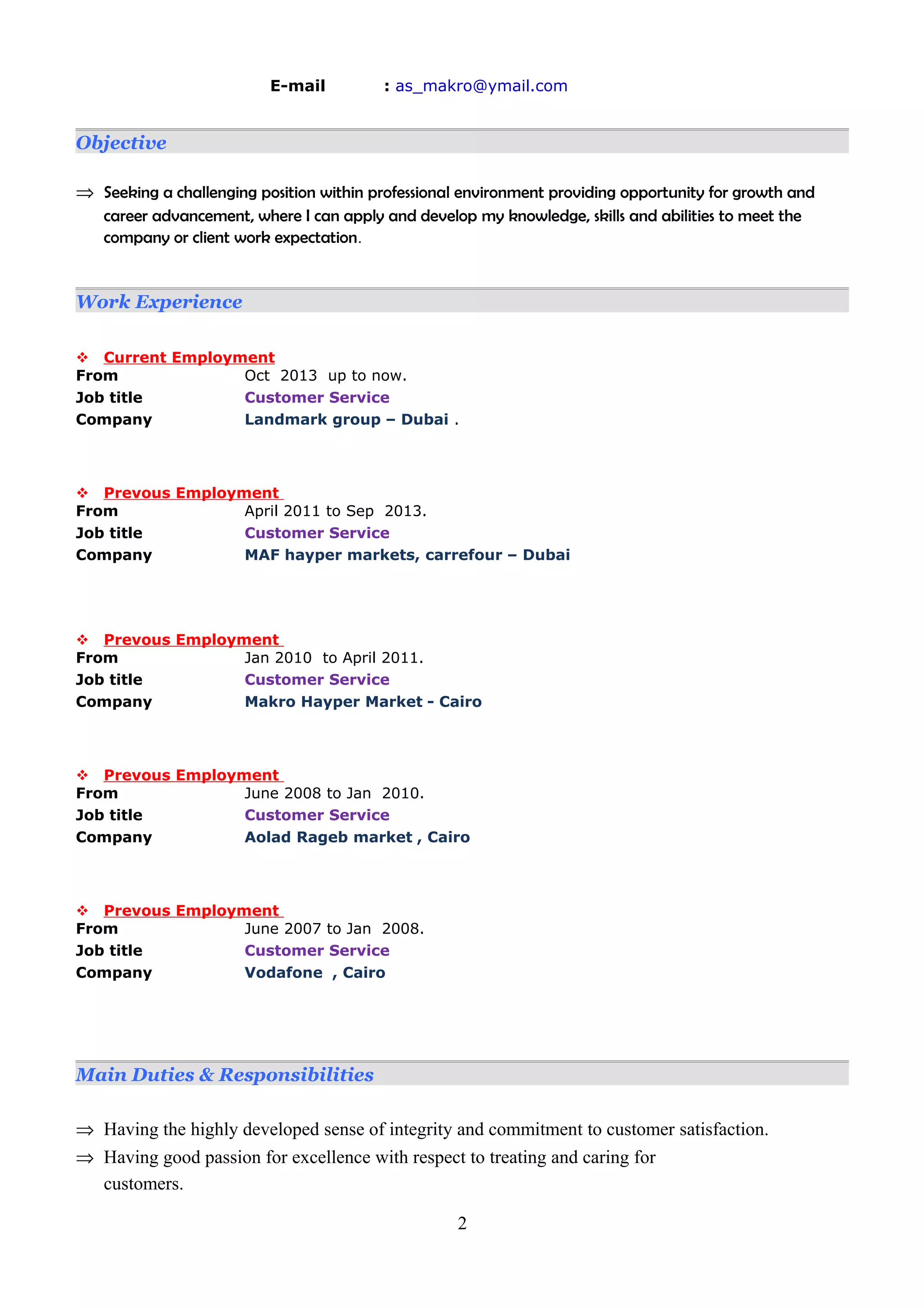ahmed`s CV | DOC
