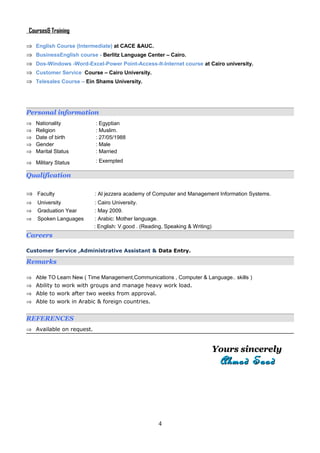 ahmed`s CV | DOC