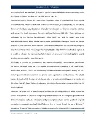 NSA'S ECHELON Program | PDF | Internet | Computing