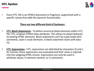 HTL(Sightly) - All you need to know | PPTX