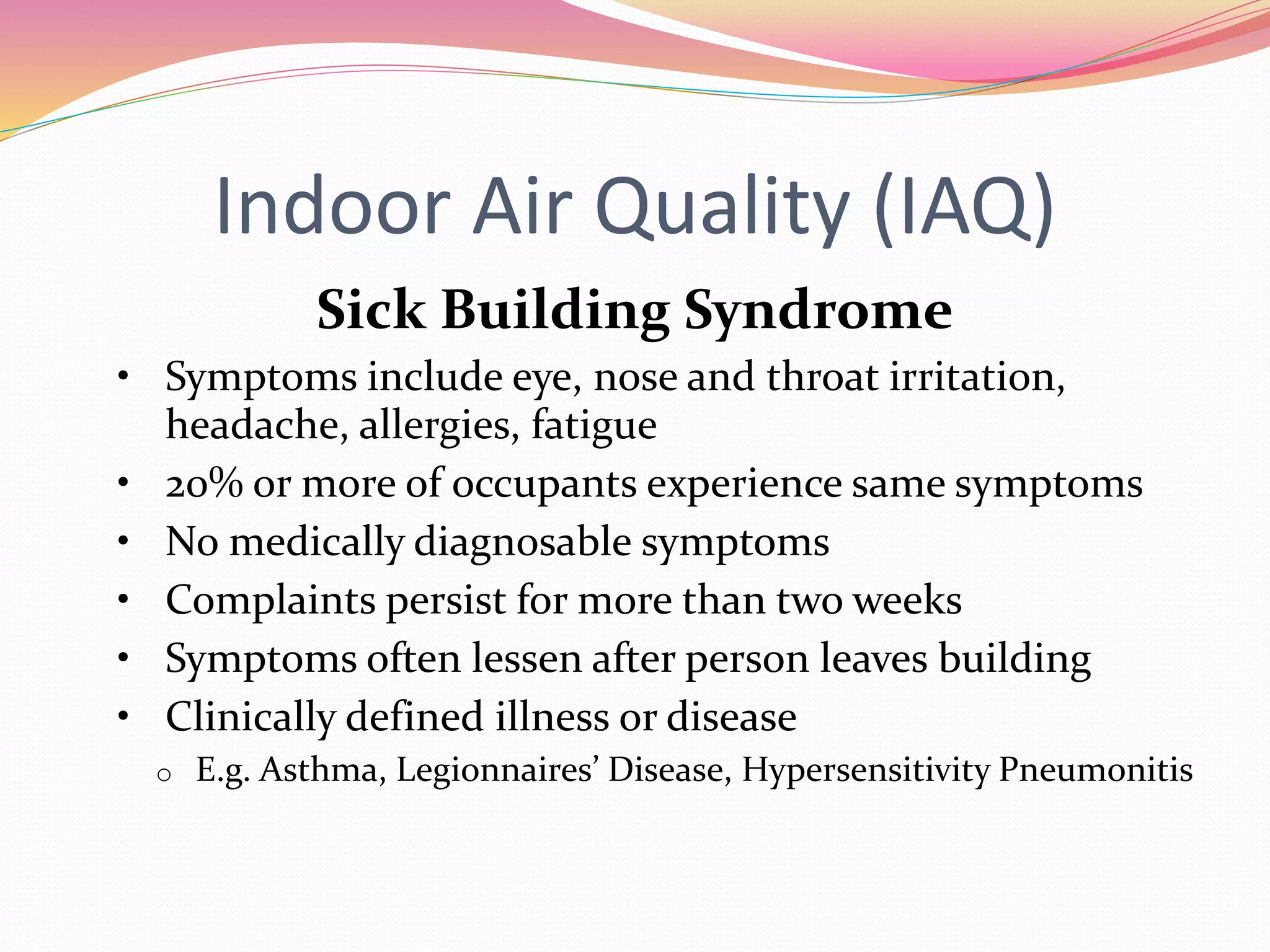 Indoor Air Quality (IAQ) | PPTX