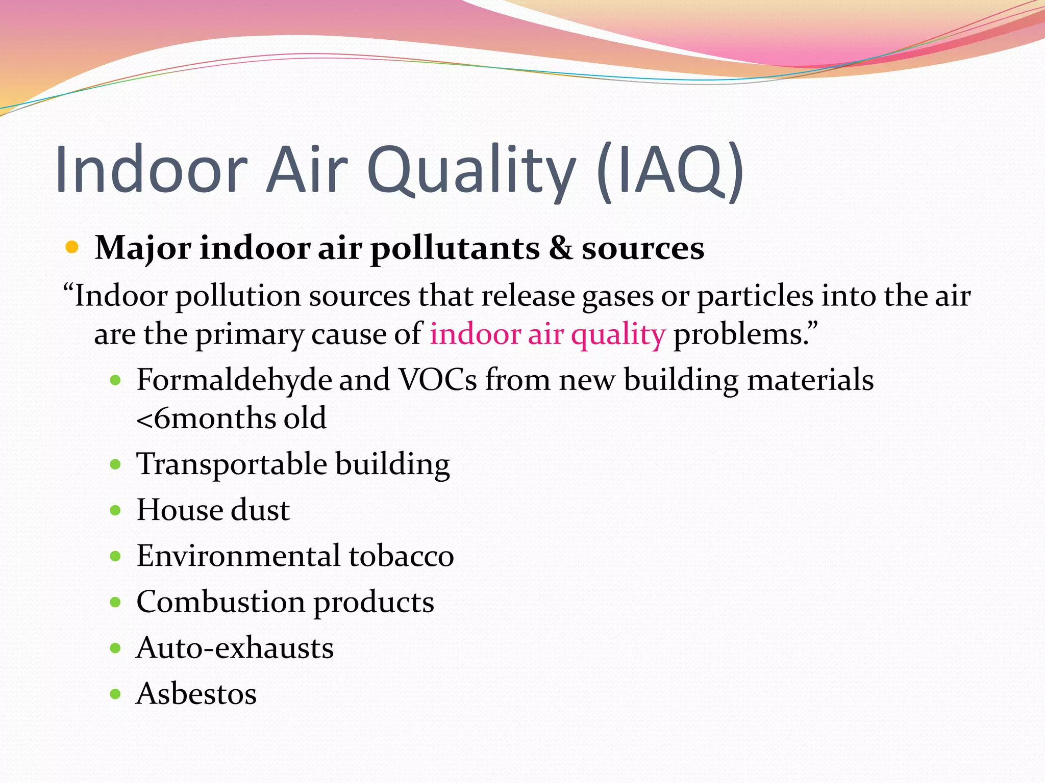 Indoor Air Quality (IAQ) | PPTX