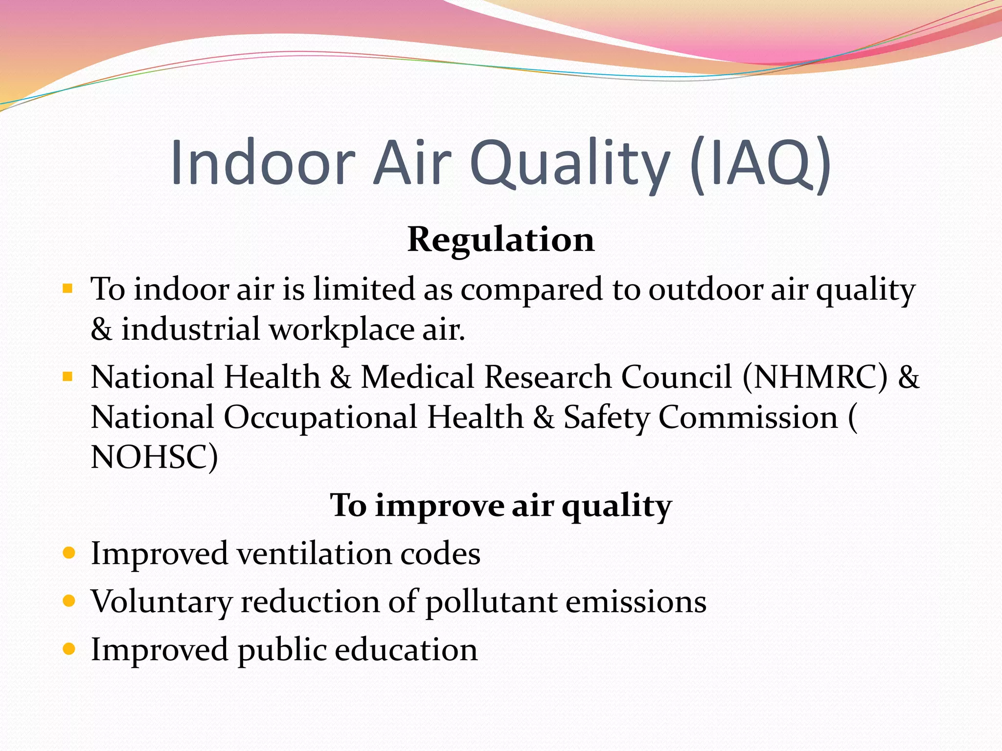 Indoor Air Quality (IAQ) | PPTX