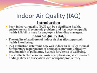 Indoor Air Quality (IAQ) | PPTX