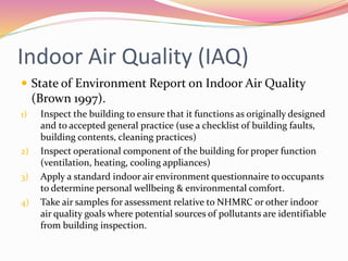 Indoor Air Quality (IAQ) | PPTX