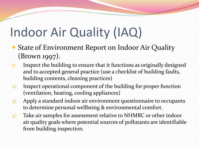 Indoor Air Quality (IAQ) | PPTX | Lung and Respiratory Health ...