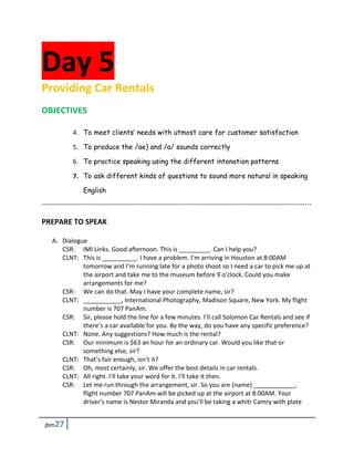 13 days call center training module | PDF