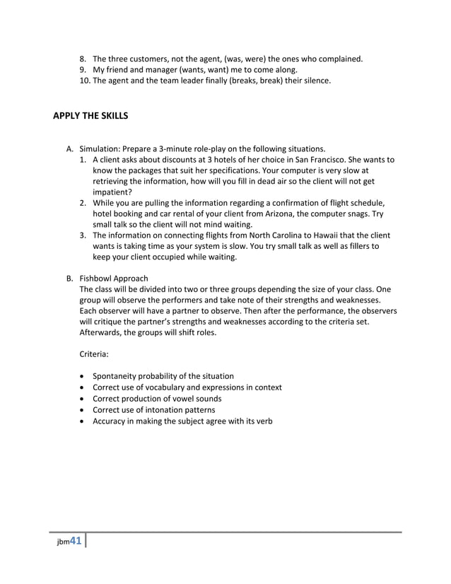 13 days call center training module | PDF | Air Travel | Travel Type