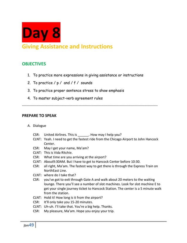 13 days call center training module | PDF | Air Travel | Travel Type