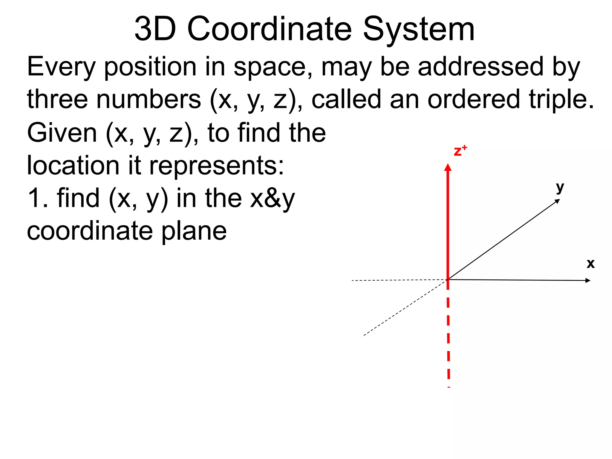 1 3 d coordinate system | PPTX