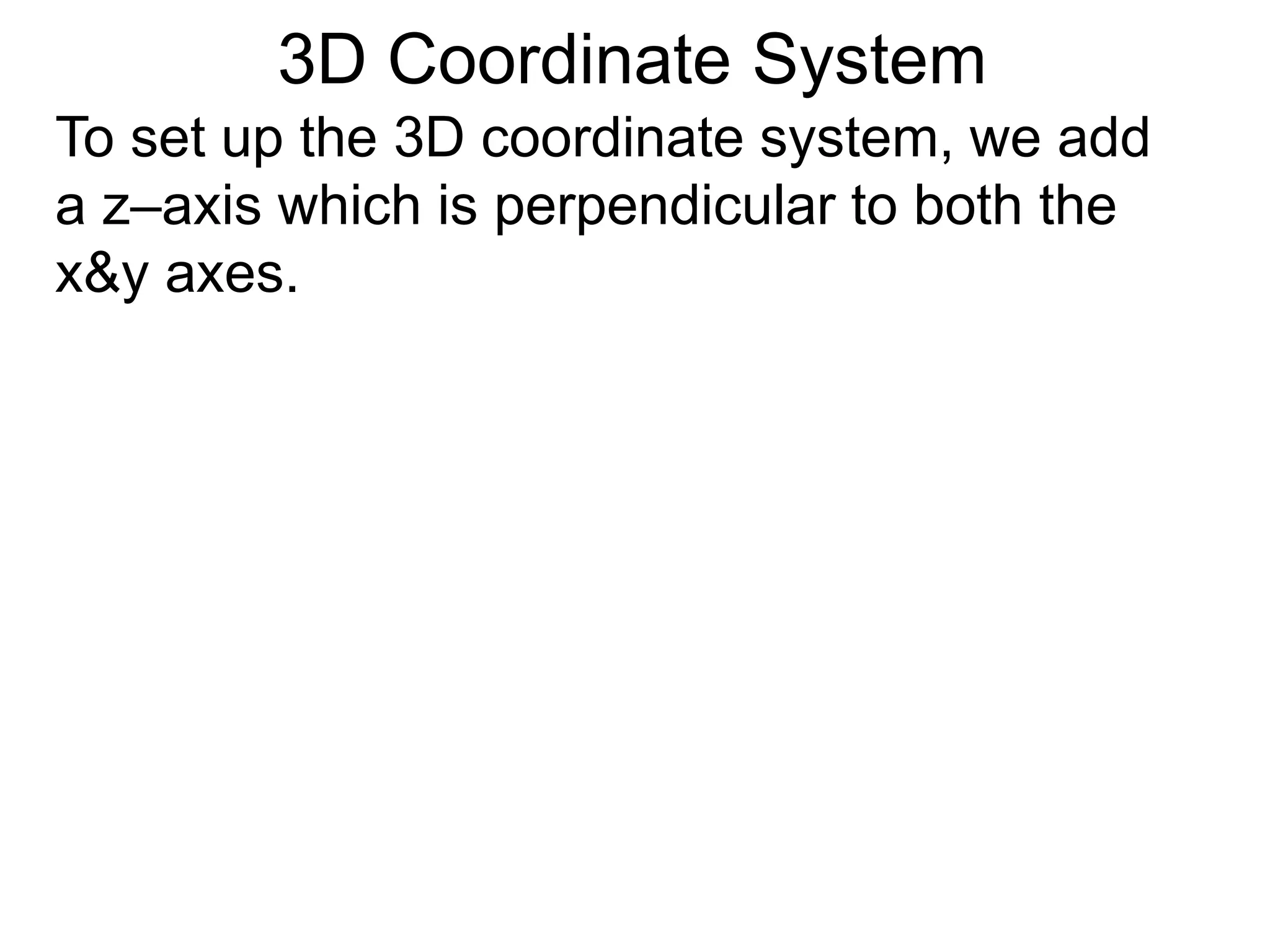 1 3 d coordinate system | PPTX