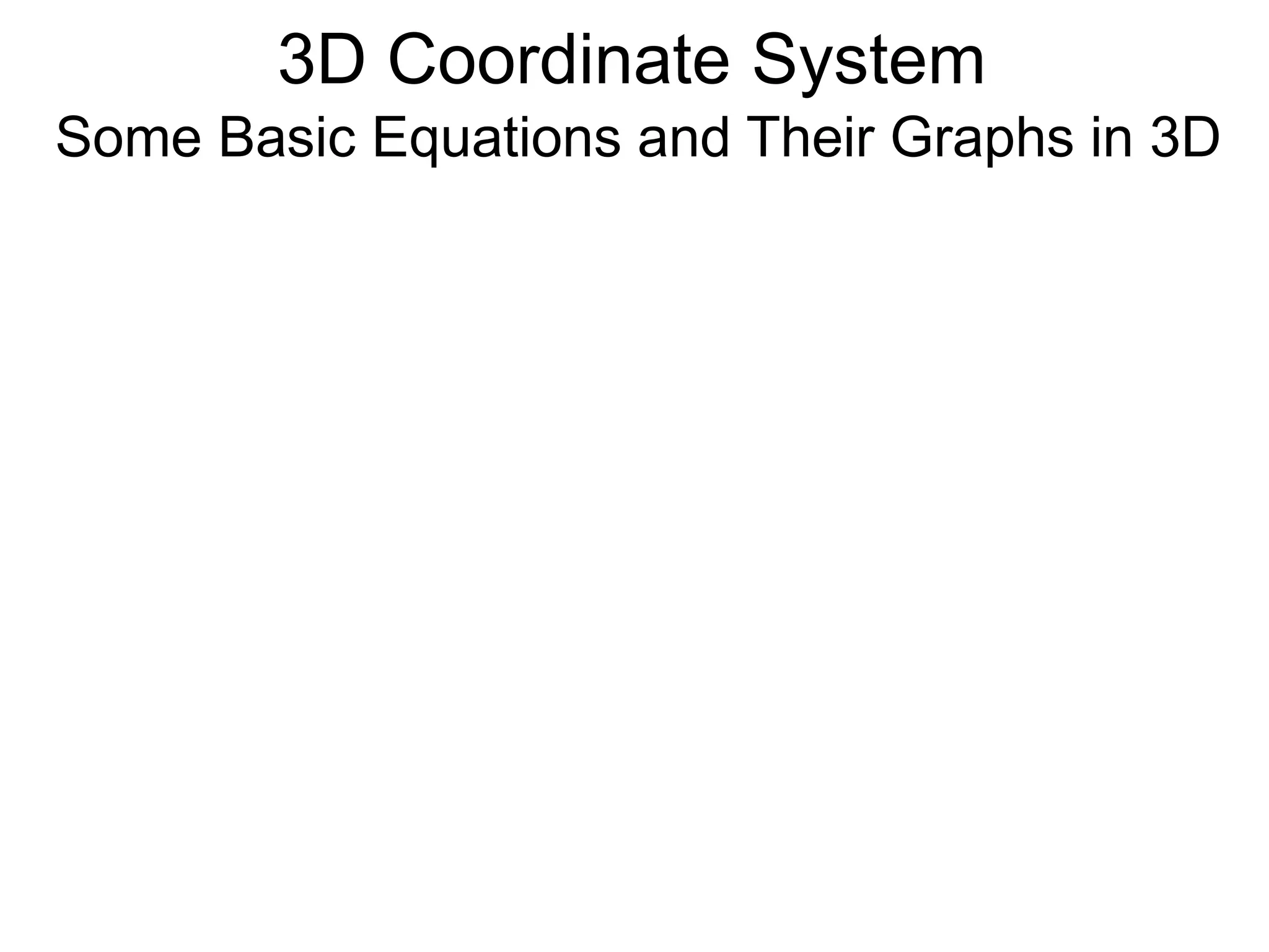 1 3 d coordinate system | PPTX