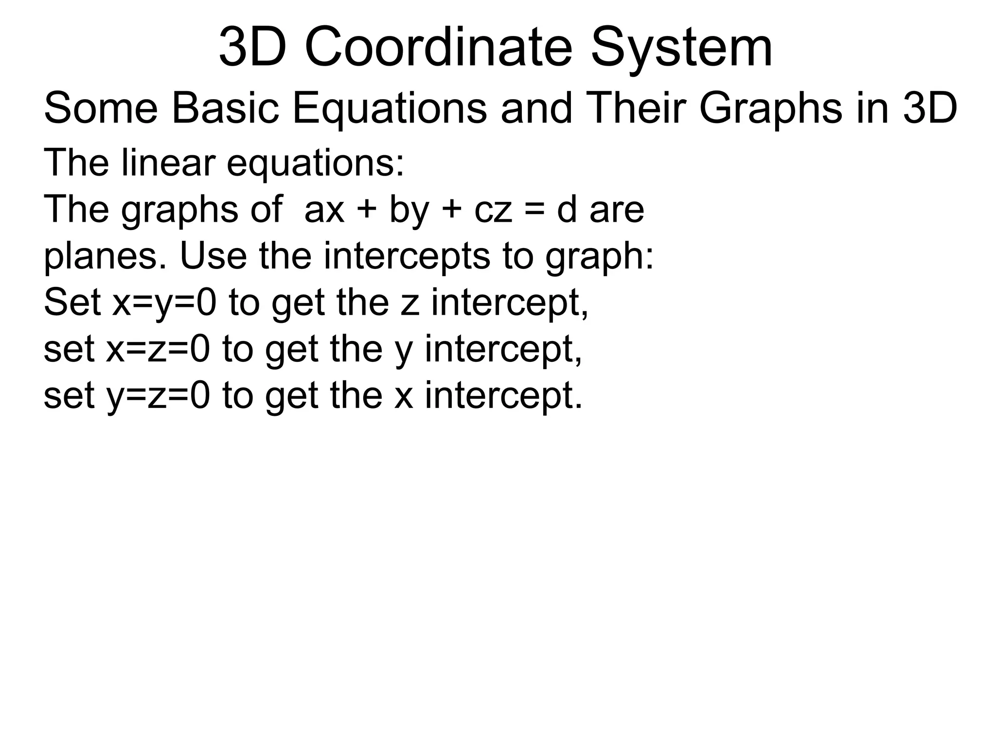 1 3 d coordinate system | PPTX