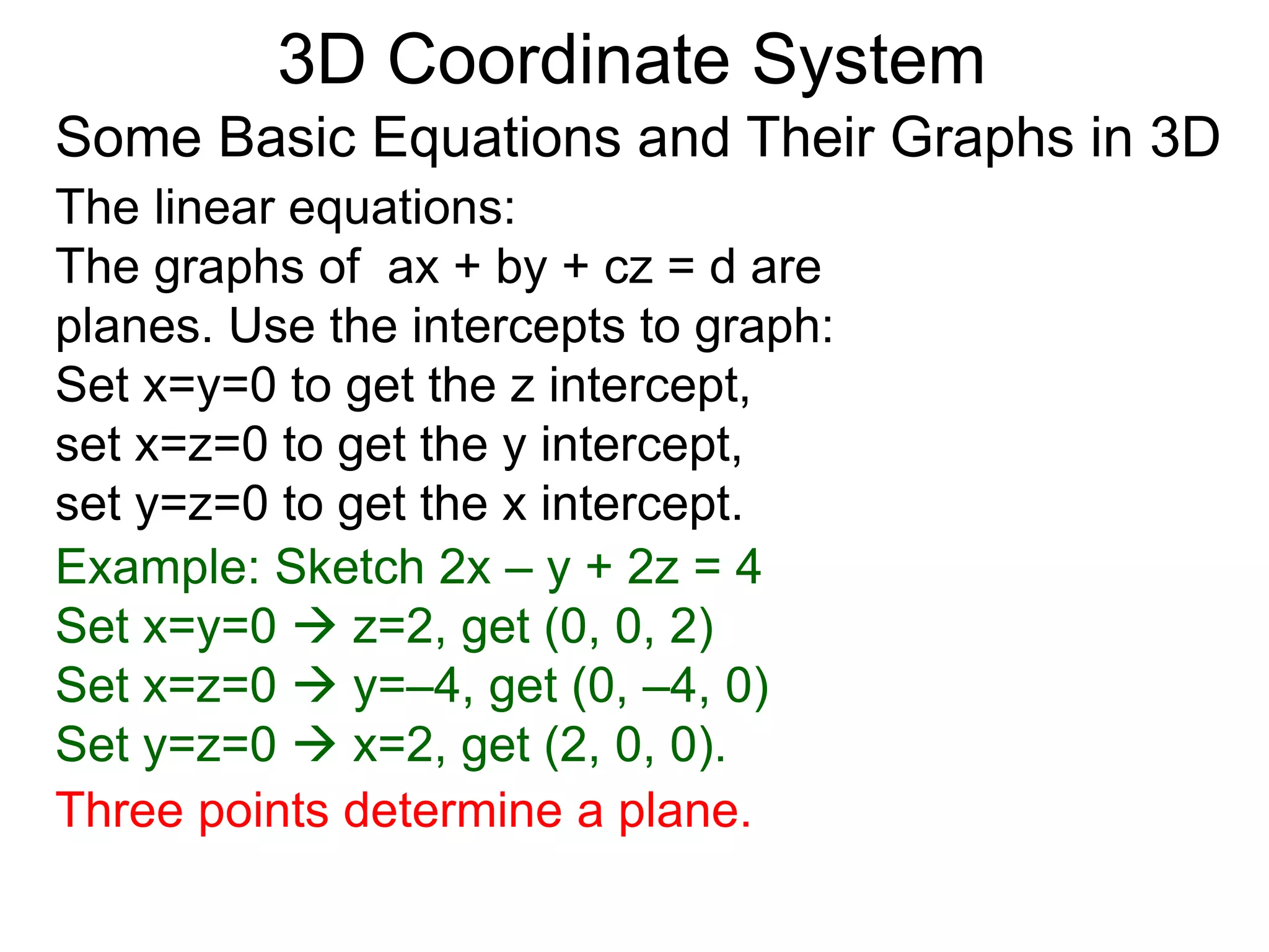 1 3 d coordinate system | PPTX