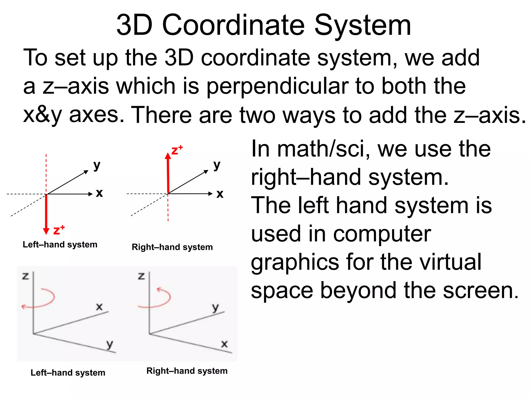 1 3 d coordinate system | PPTX