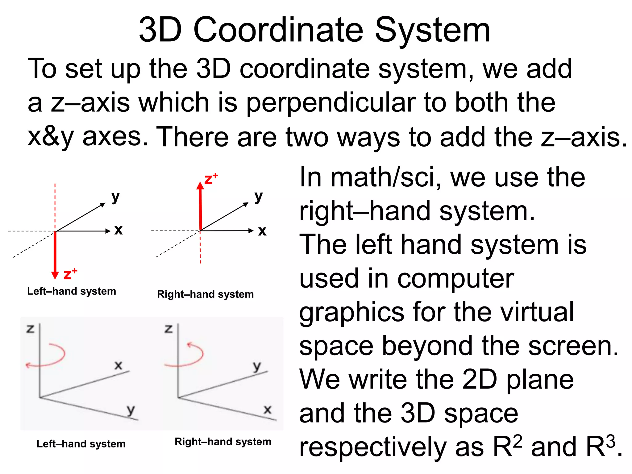 1 3 d coordinate system | PPTX