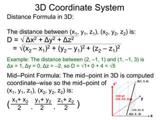 Distance Formula 3d