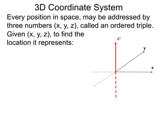 1 3 d coordinate system | PPTX