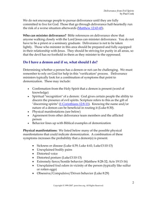 13 deliverance course | PDF