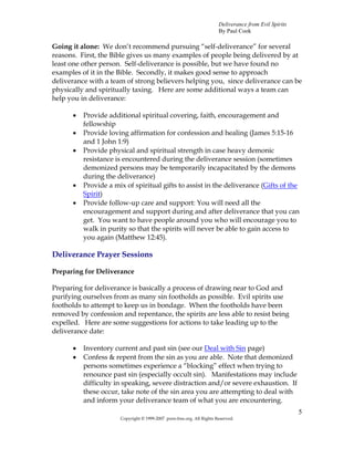 13 deliverance course | PDF