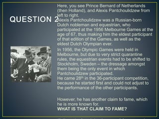 Devank Tyagi (19-01-2016) | PPTX | Summer Olympic Sports | Olympic Sports