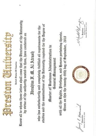 MBA Certificate | PDF