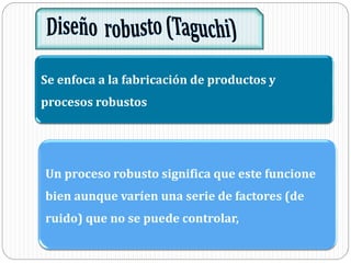 13 Diseño Robusto (Taguchi) | PPTX