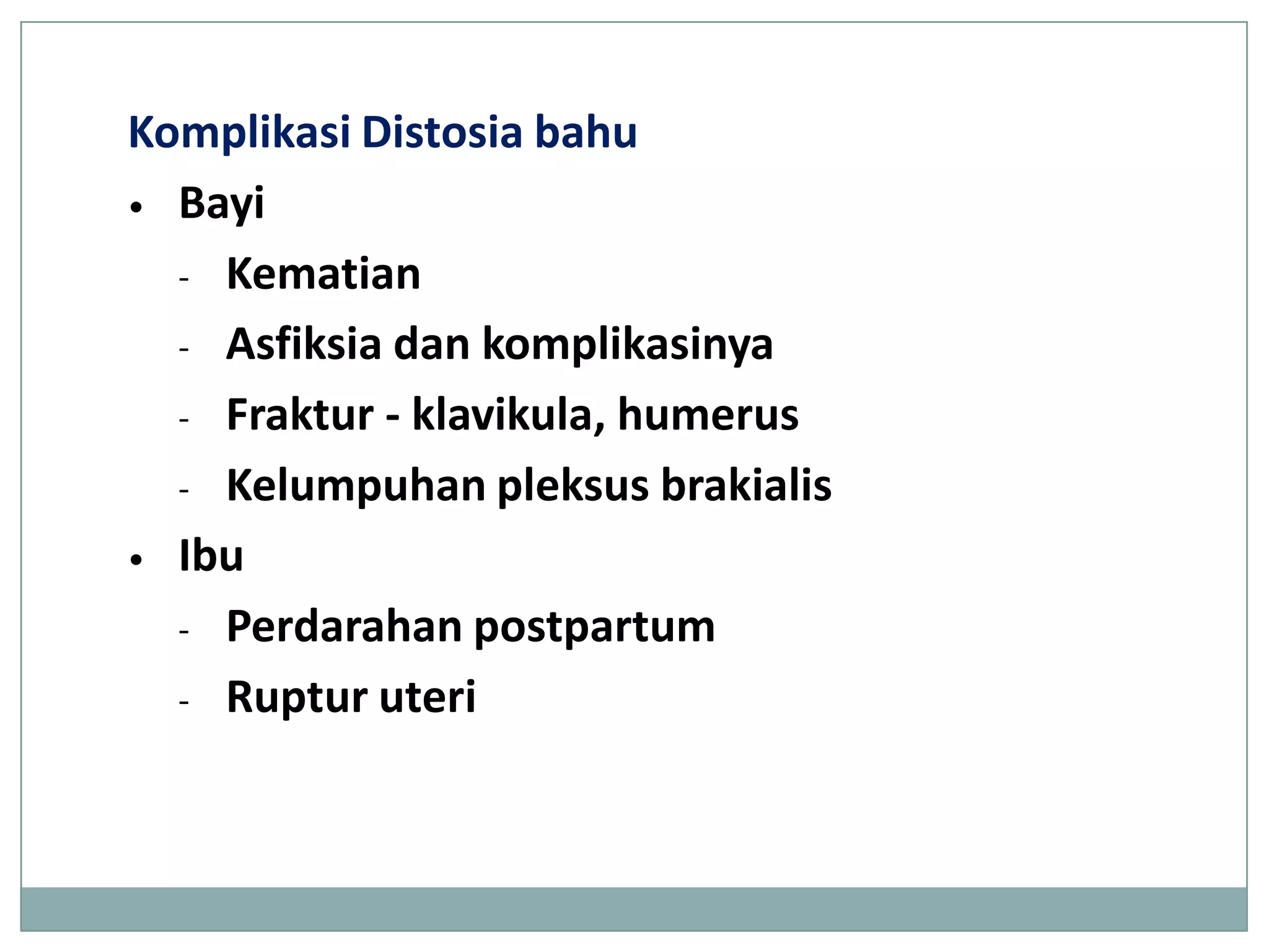 Distosia Bahu final | PDF