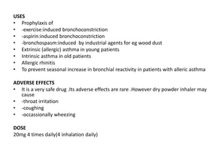 13drugs acting on respiratory system anti asthmatics | PPTX